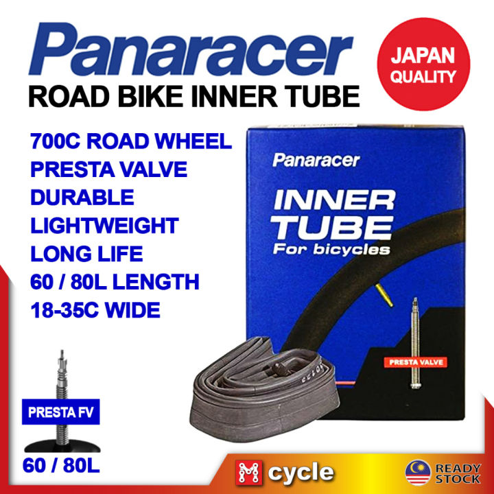 PANARACER Japan Road Bike Inner Tube 700c 25c 35c 60mm 80mm Presta FV ...