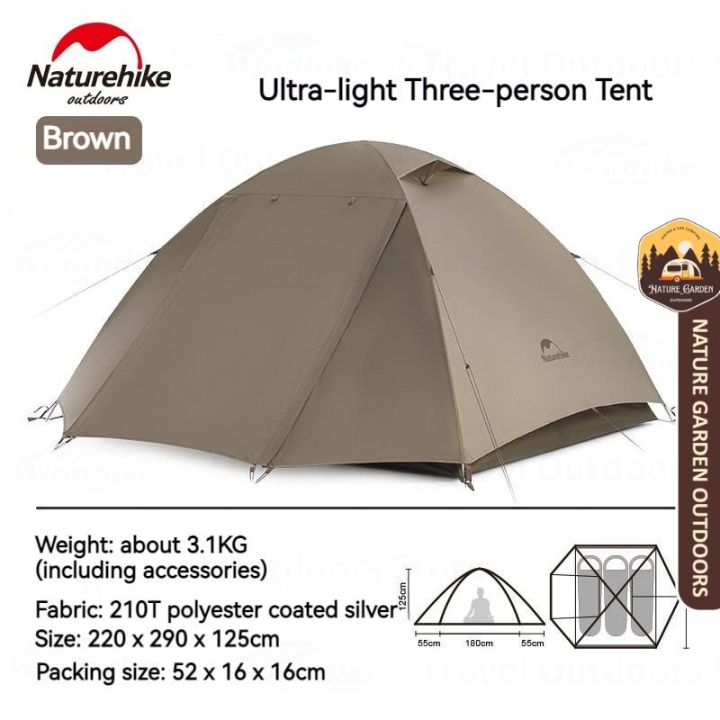 Naturehike CLOUD RIVER Series 2 / 3 Person Ultralight Camping Hiking ...