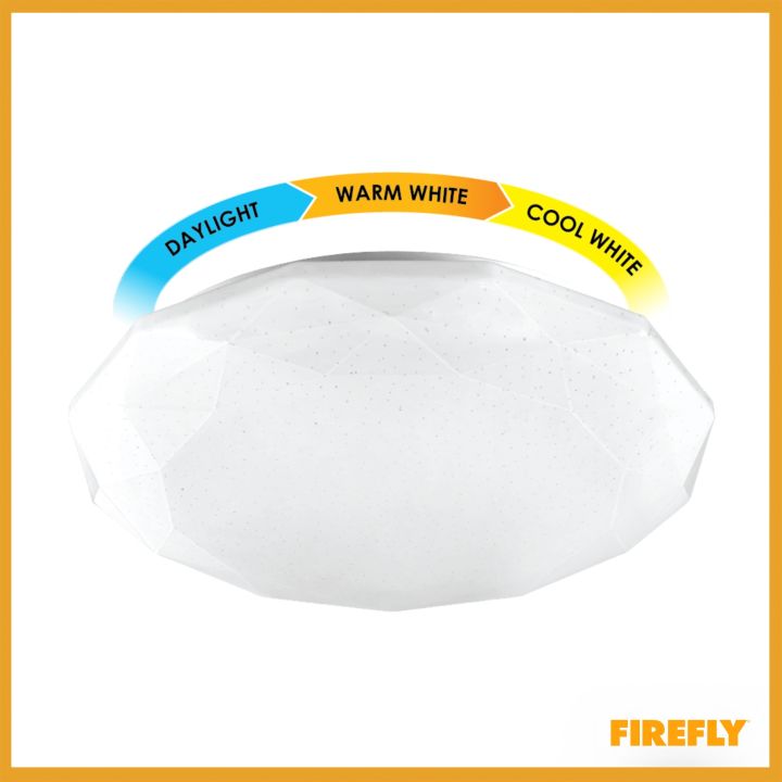 Firefly Basic Series LED Tri-Color Ceiling Lamp 24W Crystal - ECL324TC ...