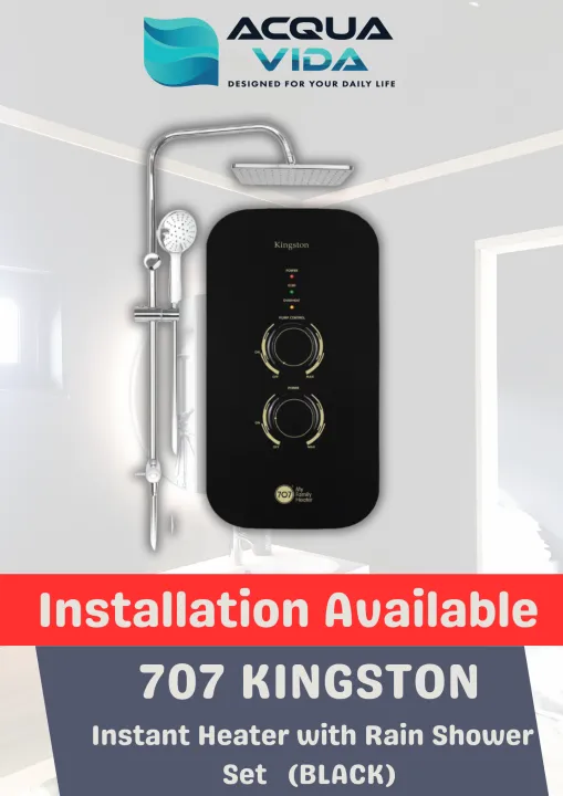 [Installation]707 Kingston instant heater with rain shower in black ...