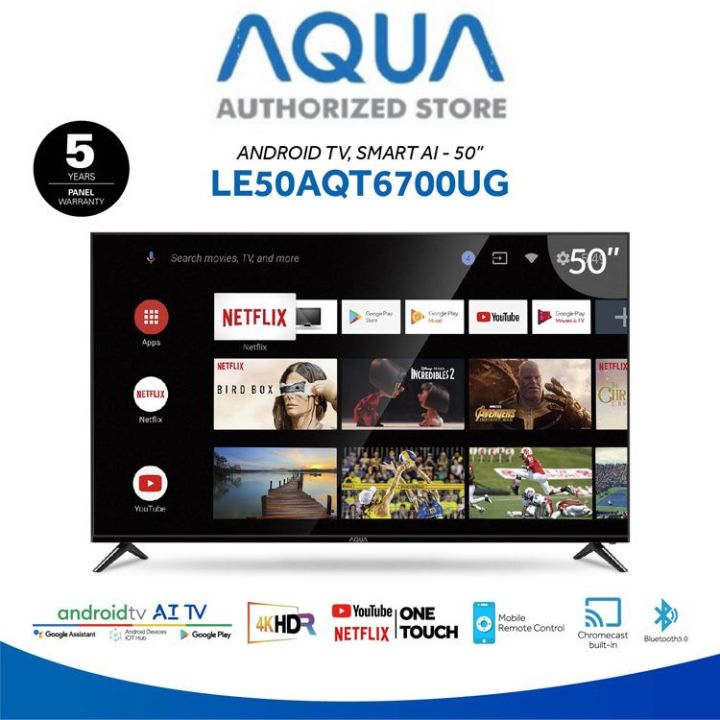 AQUA LE50AQT6700 TV 4K Android Smart TV 50 Inch KHUSUS Jabodetabek ...