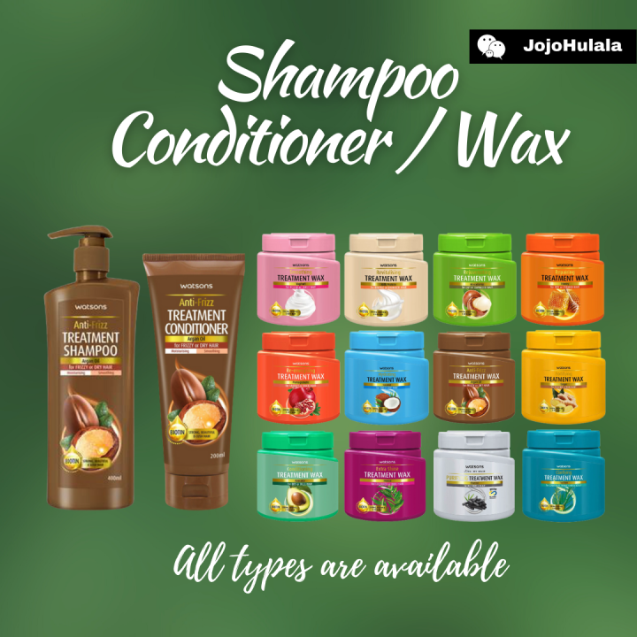 Watsons Shampoo Treatment Wax Conditioner 500ml Honey Yoghurt Tea Tree ...