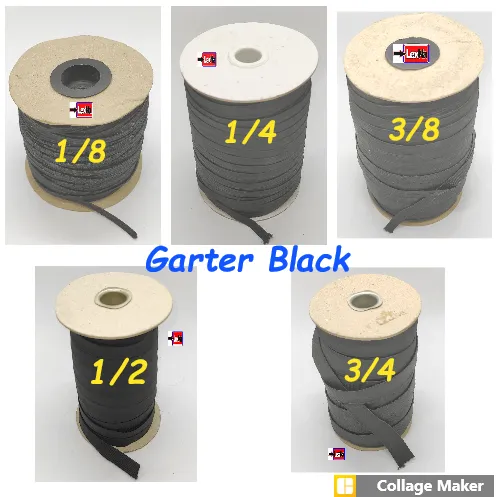 Quality Black Garter per Roll 1/8, 1/4, 3/8, 1/2 and 3/4 | Lazada PH