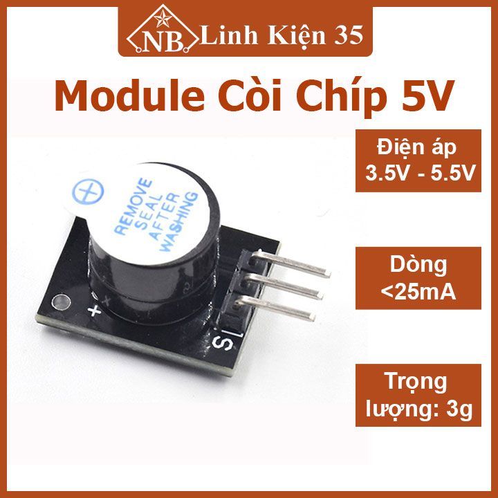 Module mạch còi chíp 5V còi báo động, còi cảnh báo | Lazada.vn
