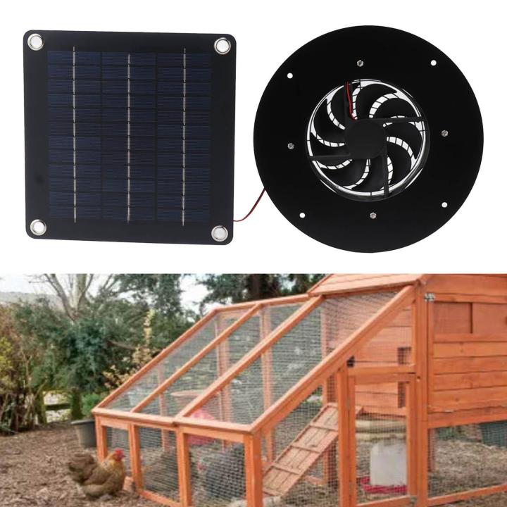 Solar Panel Fan Weatherproof Portable Dc Solar For Chicken Brushless ...