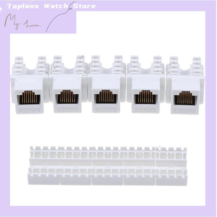 [Toplans]💖[HOT SALE]🎈🎈 5Pcs CAT6 RJ45 110 Punch Down Keystone Computer ...