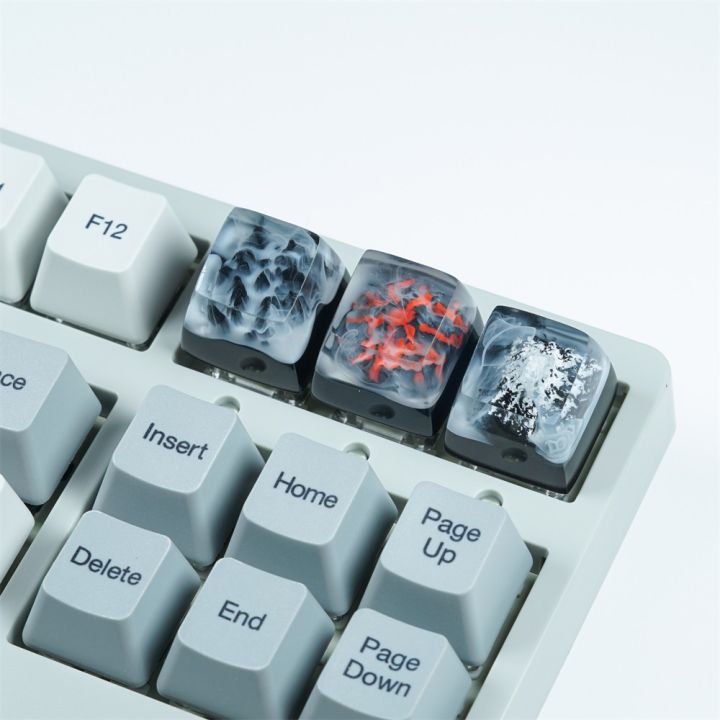 Mountain/Volcano Inspired Resin Artisan Keycap for Mechanical Keyboards ...