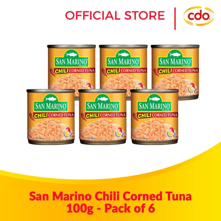 SAN MARINO Chili Corned Tuna 100g - pack of 6 | Lazada PH