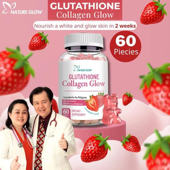 NATURE GLOW Gluta'thione Collagen Glow (60 Organic Gummies) - Filipino Favorite | Lazada Singapore