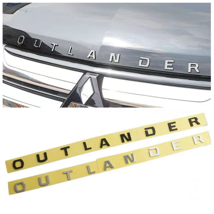 Miếng Dán Nhựa ABS OUTLANDER Logo Mui Xe Ô Tô Biểu Tượng Chữ Outlander ...