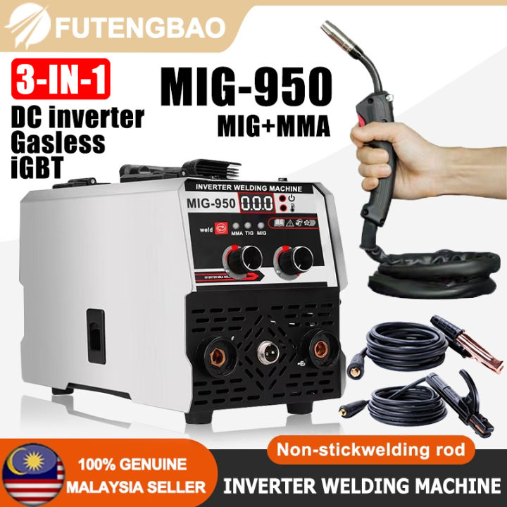 MIG Welding Machine Gasless Inverter Arc MMA TIG 3 in1 Inverter IGBT ...