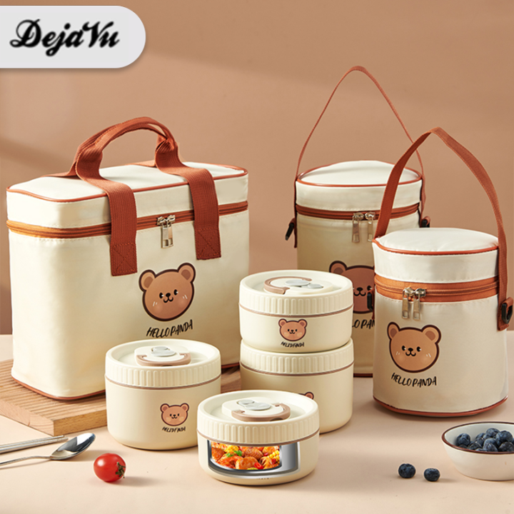 Dejavu Kotak Bekel Nasi Tahan Panas Tempat Bekal Makan Bundar Termos ...