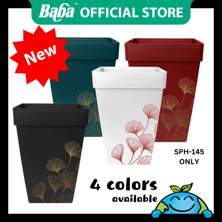 Baba Official | Baba Mini Santorini BI-SPH-145 Biodegradable Square Pot ...