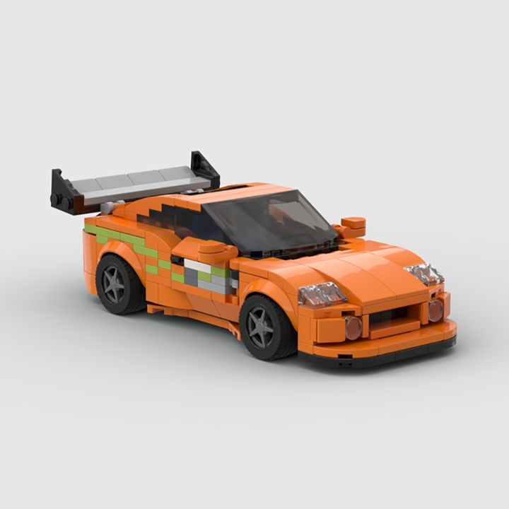 MOC Fast & Furious1 Bricks Supra MK4 Sports Car Vehicle Speed Champions ...