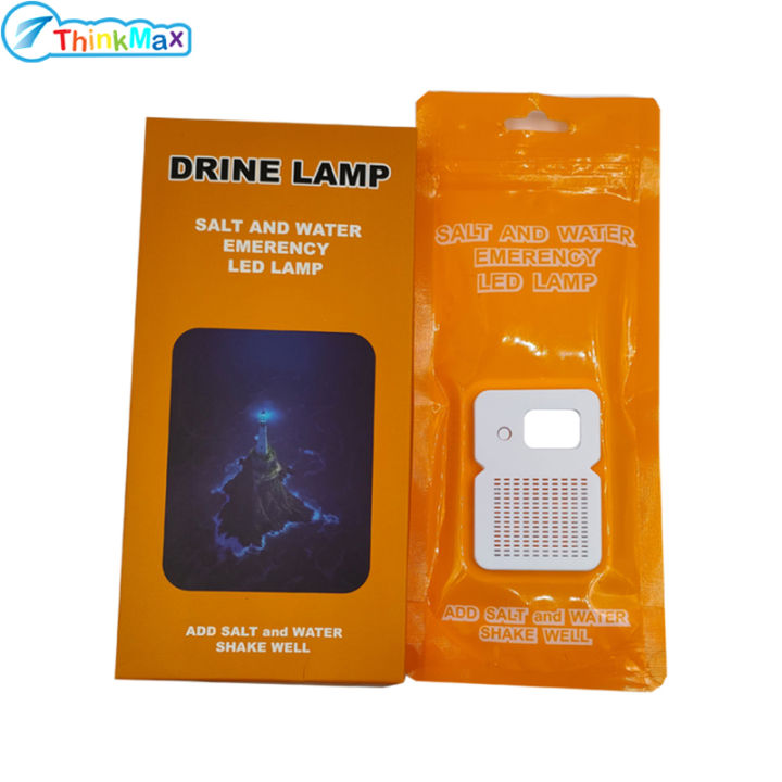 50LM LED Emergency Light Salt Water Lamp No Battery Required Portable ...