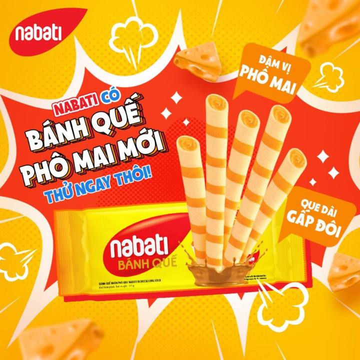 Bánh Quế Nhân Phô Mai - Nabati Richeese Long Stick (Gói 105g) | Lazada.vn