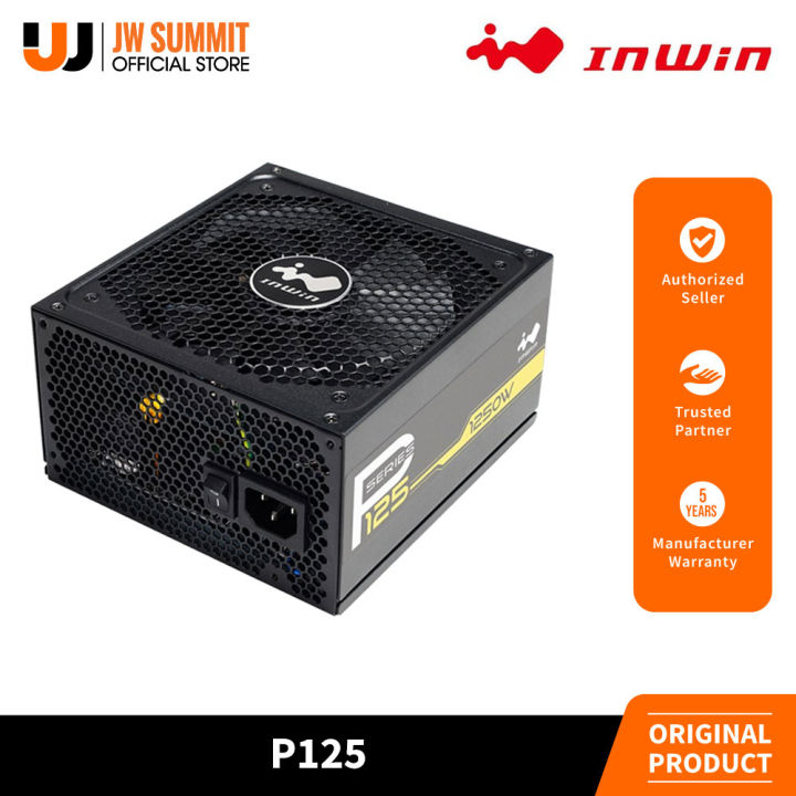 InWin P125 1250W 80 Plus Gold, 135 mm FDB Fan Fully Modular Power ...