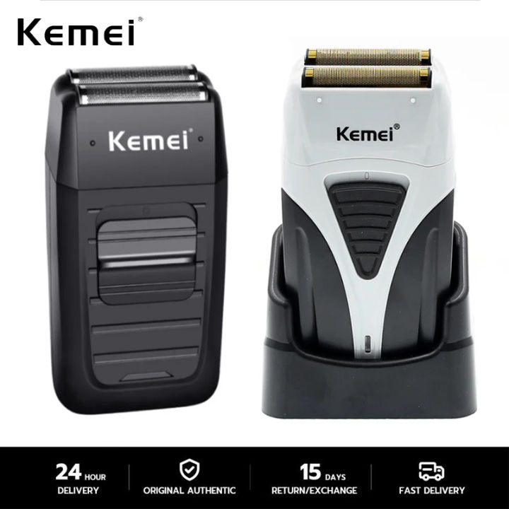 Kemei 3383 KM1102 Professional Hair Finishing Shaver Titanium Foil with ...