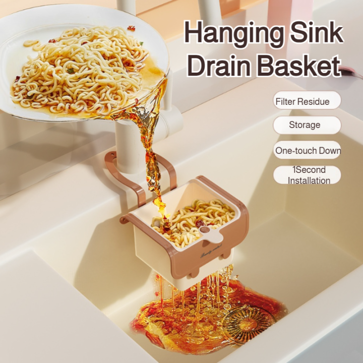 Hangable Water Filter Basket Kitchen Sink Separation Food Residue Fruit ...