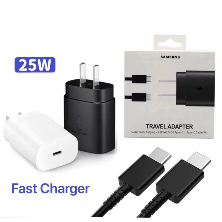 45w 25w Original Samsung Super Fast Charging 2.0 With USB Type-C to ...