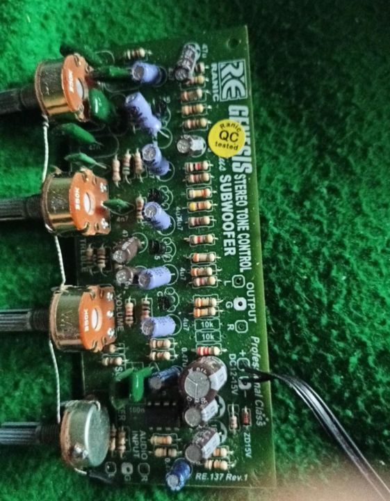 KIT TONE CONTROL STEREO SUBWOOFER GENESIS 007 DC 12 VOLT RANIC 351 ...