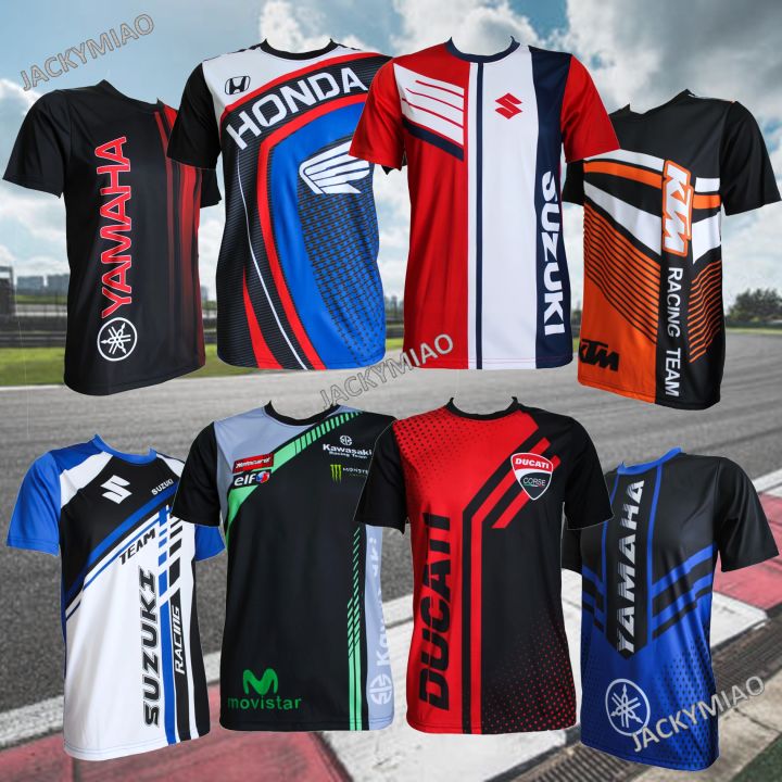 MEN MOTOR T-SHIRT RACING BIKER JERSEY SHORT SLEEVES FULL PRINT (BAJU T ...