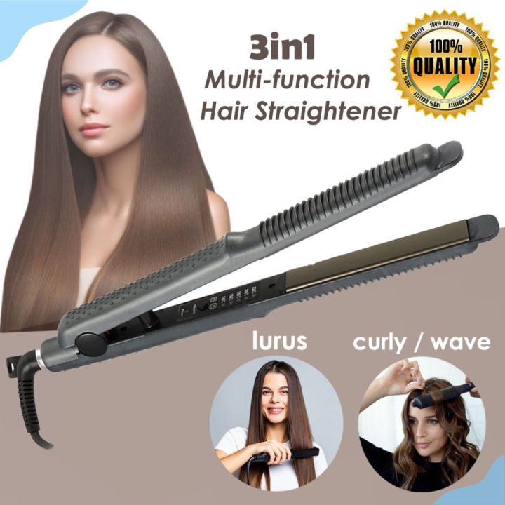 SLC Catokan Rambut 3in1 Mutifungsi Catok Rambut Lurus Wave & Keriting ...