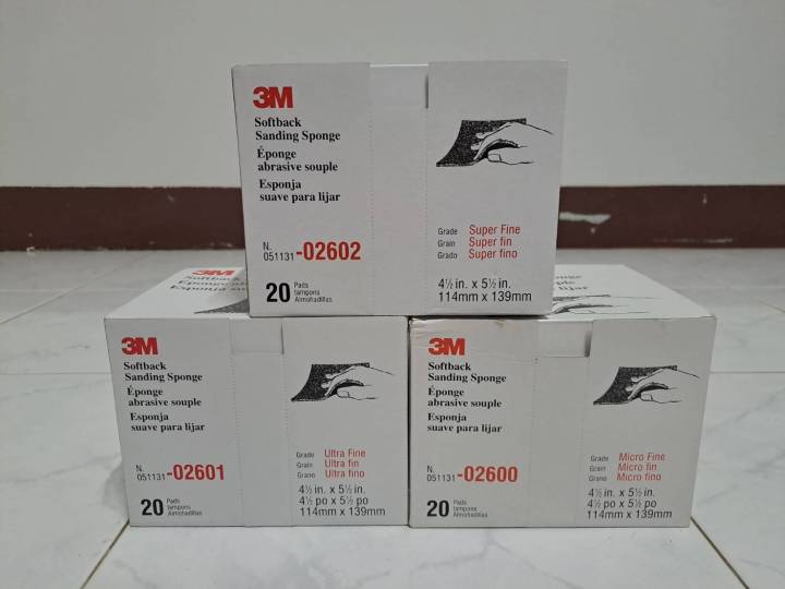 3M Softback sanding sponge 02600 02601 02602 ฟองน้ำกระดาษทราย ***ห้าม ...
