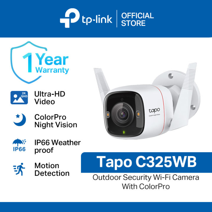 TP-Link Tapo C325WB 2K Outdoor IP Camera | Wi-Fi Camera | Night Vision | Two-Way Audio | Smart ...