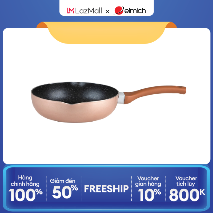 (Duy nhất 04.04-06.04)Chảo chống dính vân đá 3D Elmich EL4708OL size 28cm | Lazada.vn