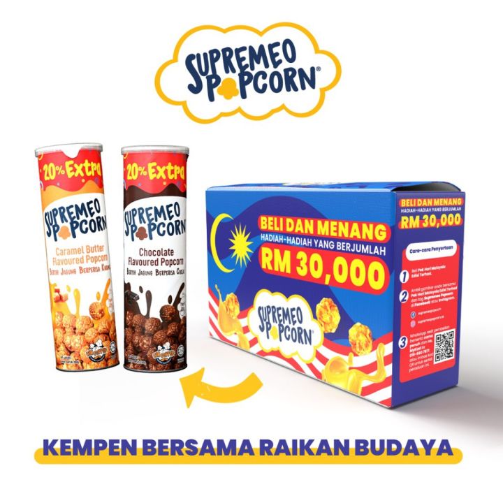 POPCORN- SUPREMEO POPCORN MERDEKA COMBO PACK (100G BUTTER CARAMEL ...