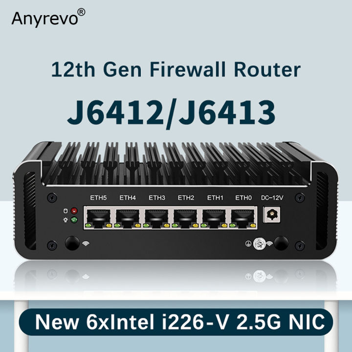 12th Gen Firewall Router Elkhart Lake Celeron J6412 Quad Core Fanless ...