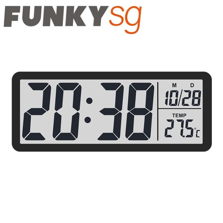 Digital wall Clock Temperature Digital Thermo Hygrometer Display ...