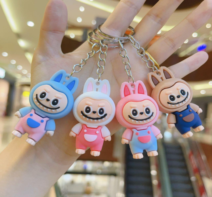 (4PCS) LABUBU Key Chains Cute Little Sheep Key Ring Creative Doll Bag ...