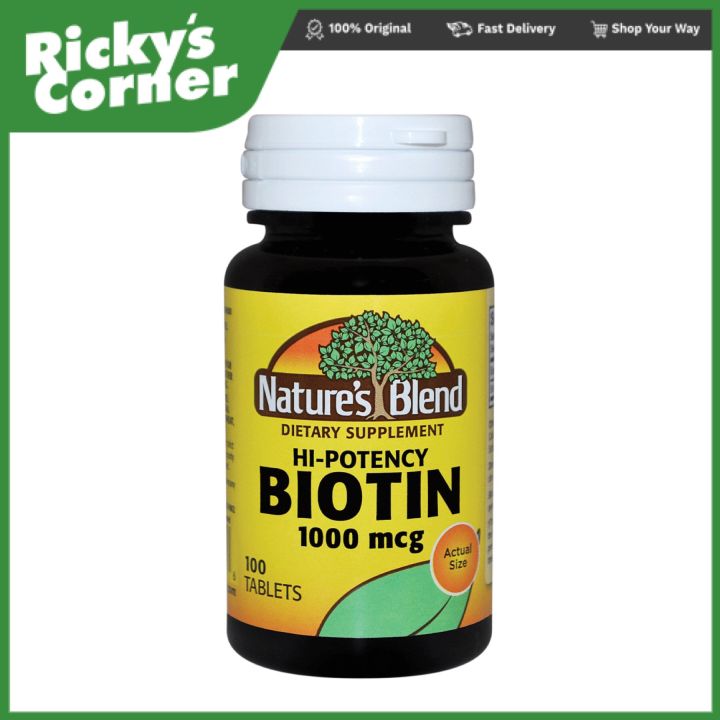 nature's blend hi-potency biotin 1000 mcg 100 tablets | Lazada PH