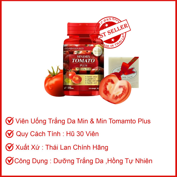 Viên uống trắng da cà chua Tomato Plus Thái Lan TRUMSI | Lazada.vn
