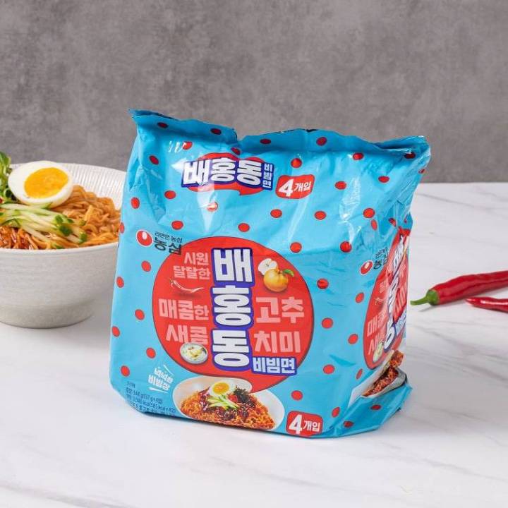 มาม่าเกาหลีบิบิมเมียน nongshim baehongdong bibim myeon korean cold ...