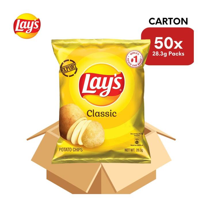 Lay's Classic Potato Chips Snacks 28.3g (Carton of 50) | Lazada Singapore