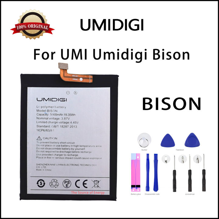 UMI BISON Phone Battery For UMI Umidigi Bison Bateria 5000mAh ...