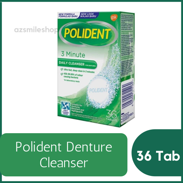 exp 2026 POLIDENT Denture Retainer Cleanser / Rendaman Gigi Palsu | Lazada
