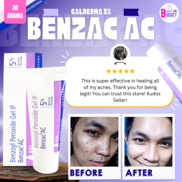 Benzac AC 5% Benzoyl Peroxide Gel IP 30G | Lazada PH