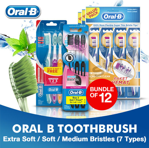 [Bundle of 12] Oral B Toothbrush All Rounder 123 Ultra Clean Toothbrush ...