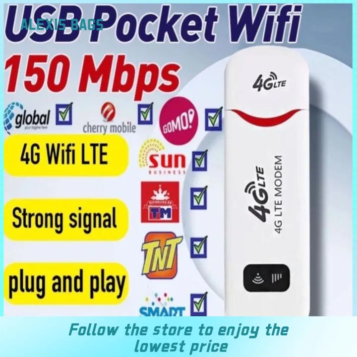 ALEXIS BAGS 150Mbps LTE USB Modem Dongle SIM Portable Pocket WiFi ...