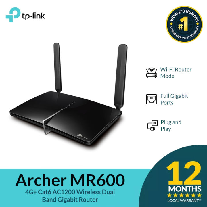 TP-Link Archer MR600 4G+ Cat6 AC1200 Wireless Dual Band Gigabit Router | Lazada PH