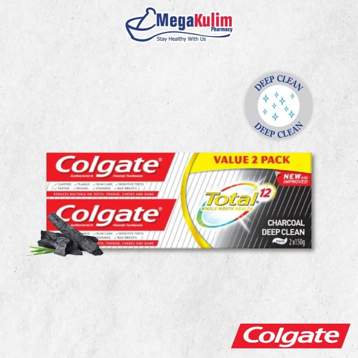 Colgate Total Charcoal Deep Clean (150g x 2) | Lazada