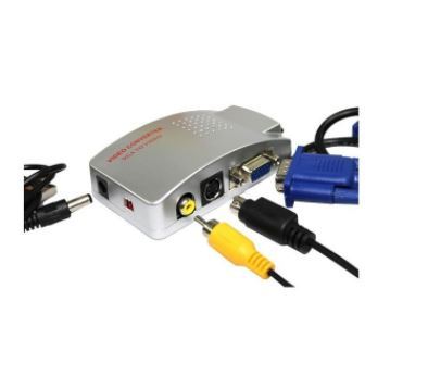 Vga to av rca bnc Converter box pal-ntsc up 85hz for laptop-computer - Vga to s-video video Pc ...