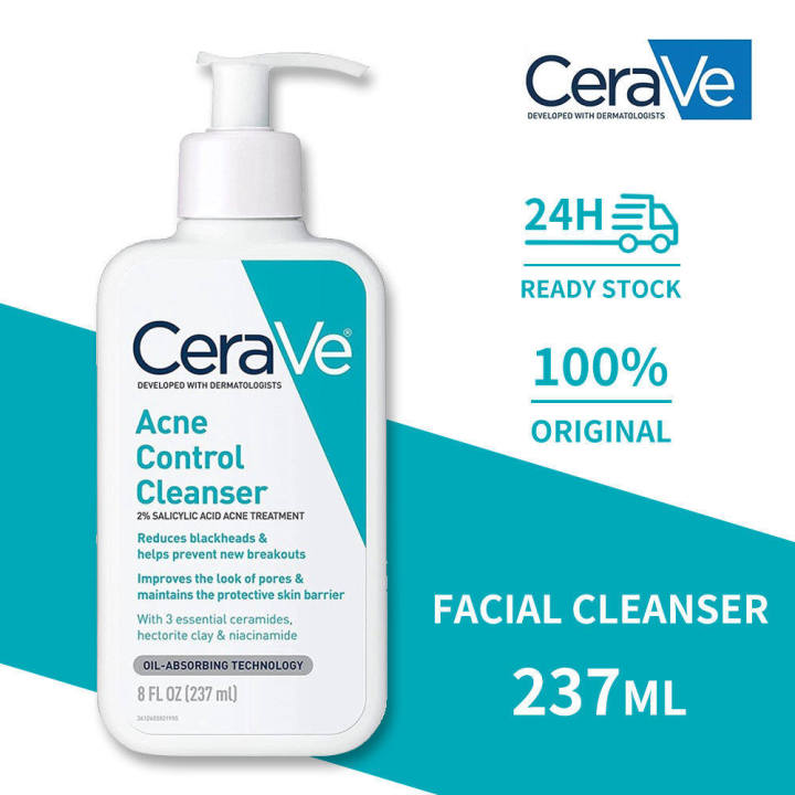 CeraVe Acne Control Cleanser Gentle Exfoliation Salicylic acid Acne ...