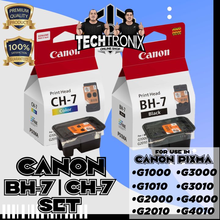 Canon CA91 / BH7 (Black) CA92 / CH7 (TriColor) Original Print Head Ink ...
