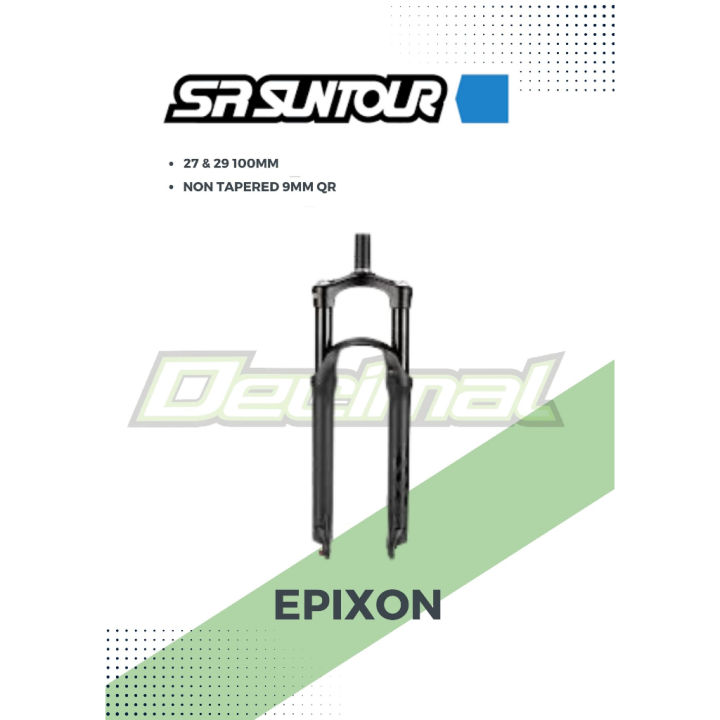 Suntour Fork Epixon NON TAPERED Stealth Black Air Fork Suspension 27.5 ...