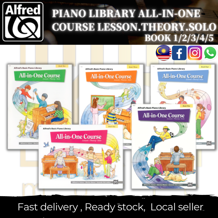 ☆ALFRED MUSIC☆ PIANO LIBRARY ALL-IN-ONE COURSE LESSON.THEORY.SOLO BOOK ...